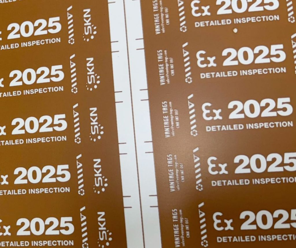 Ex Inspection Tags - Vantage Tags